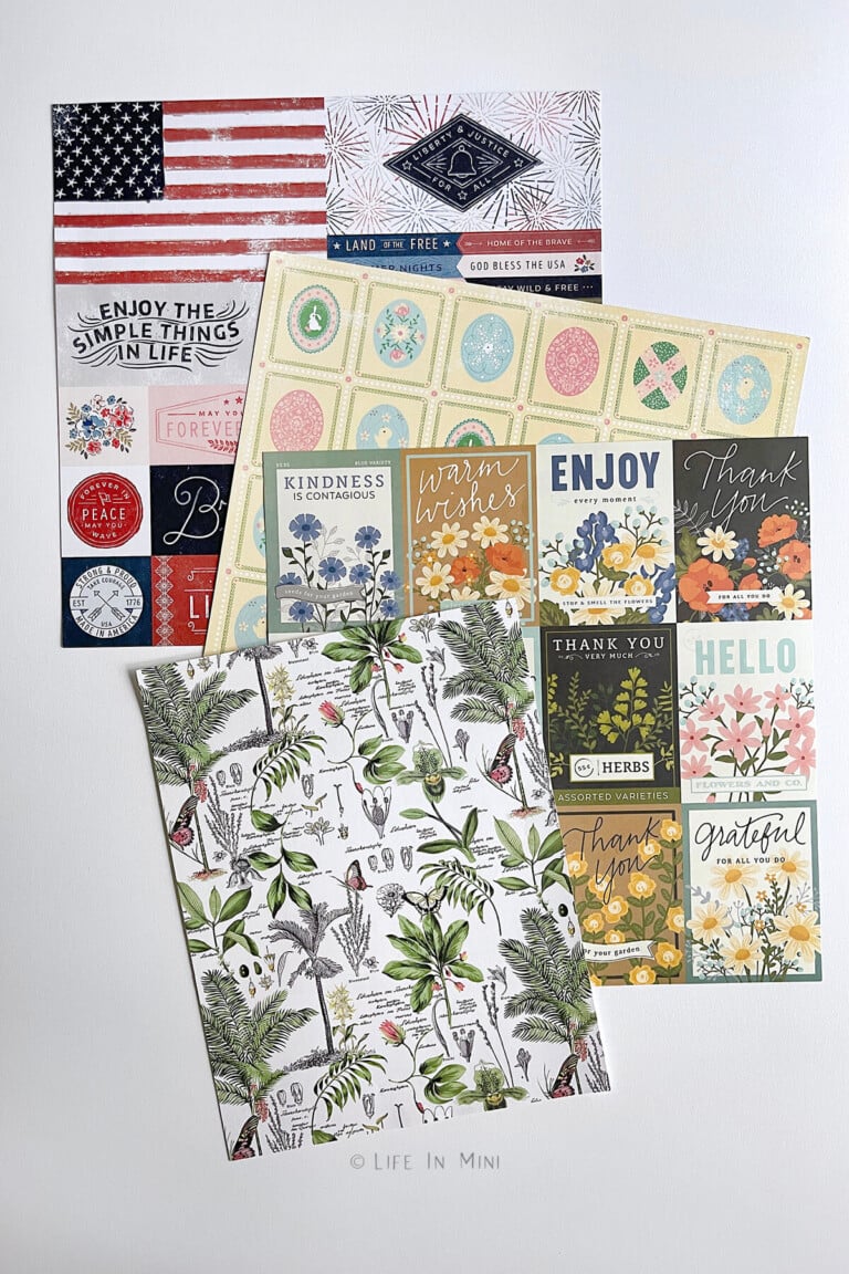 Scrapbook Paper and Miniatures – Life in Mini